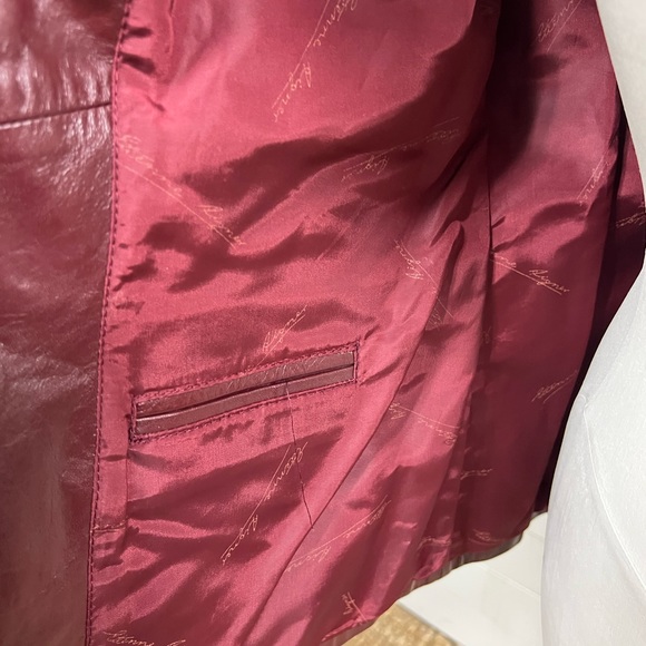 Etienne Aigner | Jackets & Coats | Vintage Aigner Coat Leather Oxblood ...